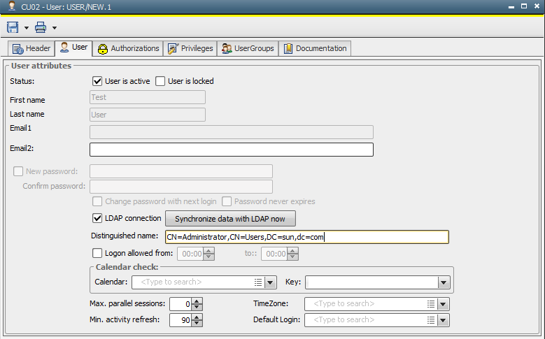 Ldap Connection Setup